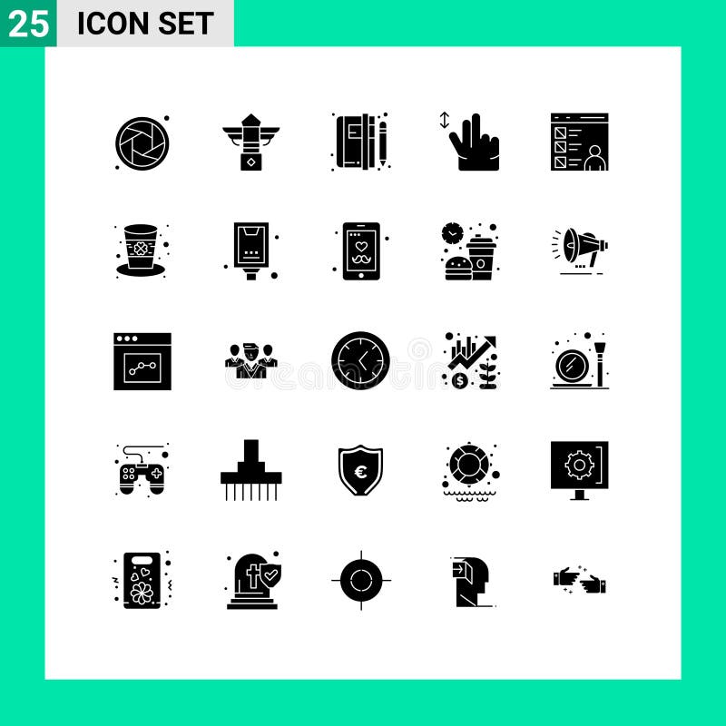 25 Universal Solid Glyph Signs Symbols of Coding, App, Book, Swipe ... 25 Universal Solid Glyph Signs Symbols of Coding, App, Book, Swipe ...