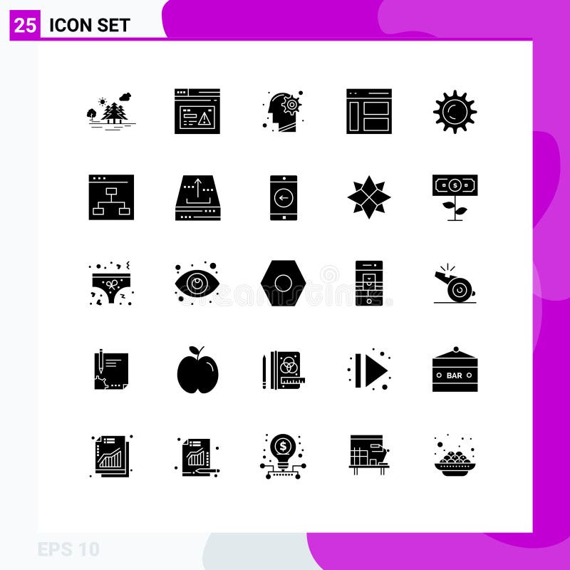 25 Universal Solid Glyphs Set for Web and Mobile Applications Left ...