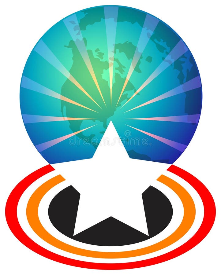 Universal star stock vector. Illustration of earth, glare - 18045110