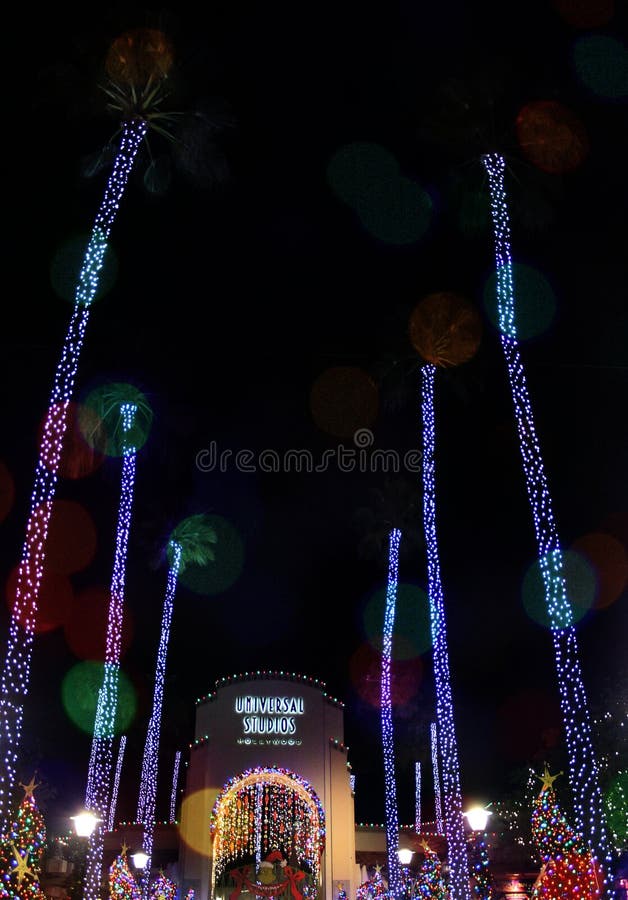 Universal Studios Hollywood Entrance in the Evening Editorial Stock ...