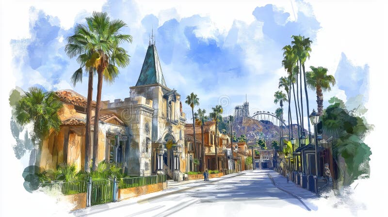 Universal Studios Hollywood. Universal Studios Hollywood Hand Drawn ...