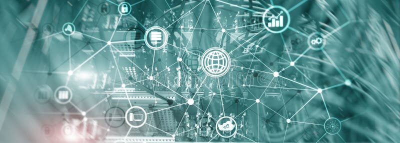 Universal Technological Background for Your Project. Web and Lines ...