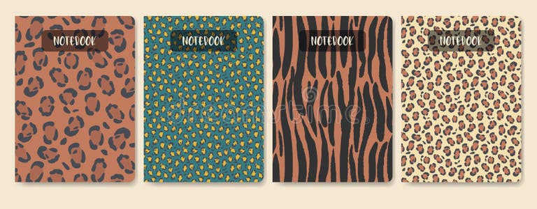 Universal Template Set for Notebook with Leopard Skin Pattern ...
