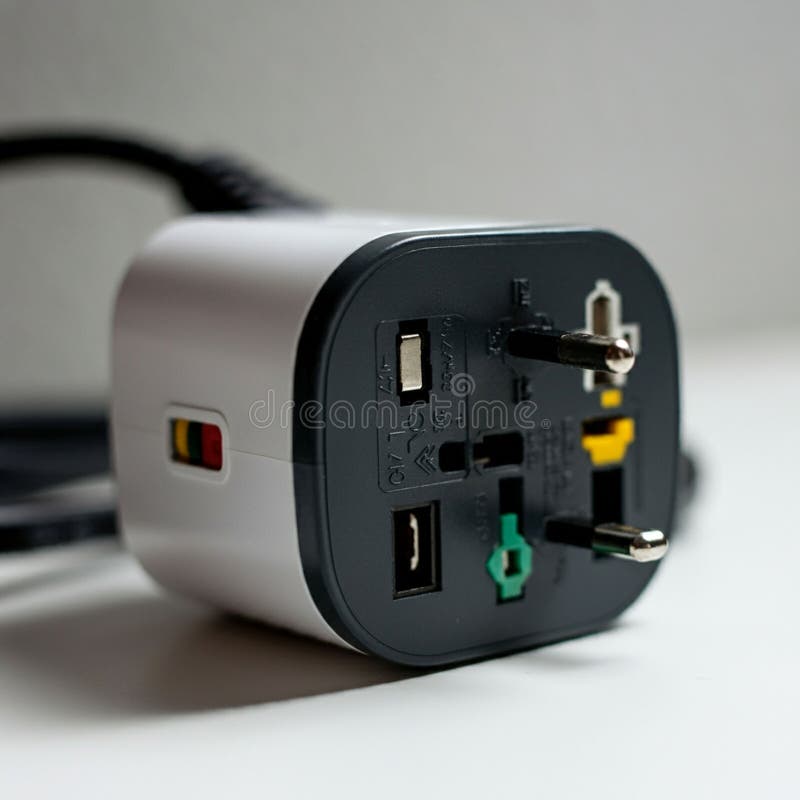 Universal Travel Adapter Featuring Multiple Plug Types for Global ...