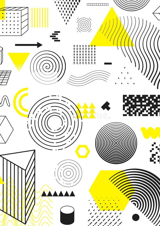 Poster with Bright Bold Geometric Elements Stock Vector - Illustration ...