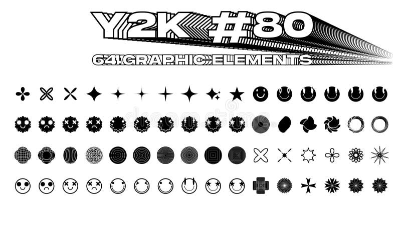 Universal Trendy Geometric Shapes Set with Bright Bold Elements ...