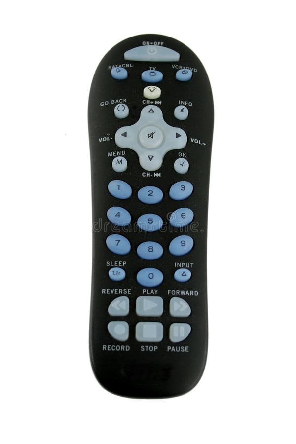 Universal TV Remote Control Stock Image - Image of electronic, channels ...