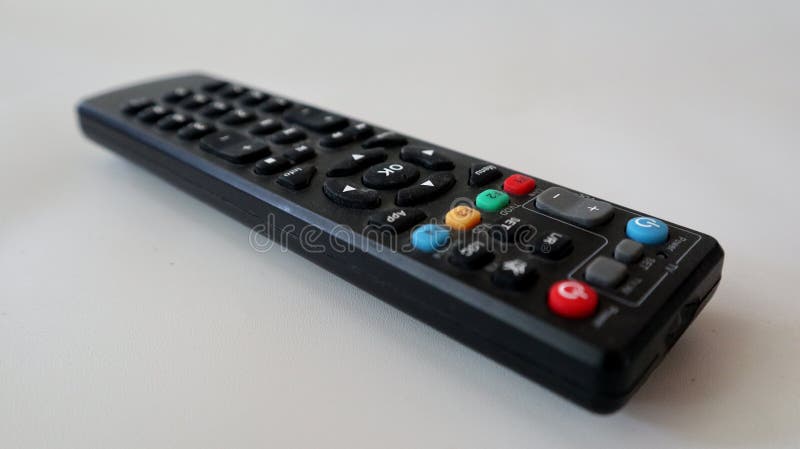 Universal TV Remote Cut Out on White Stock Image - Image of navigation ...