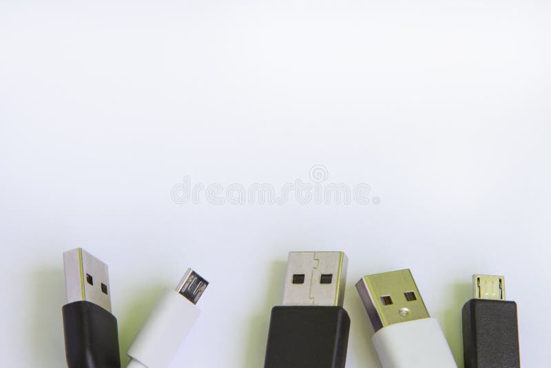 Universal USB Cable in White and Black for Mobile Phones. for ...
