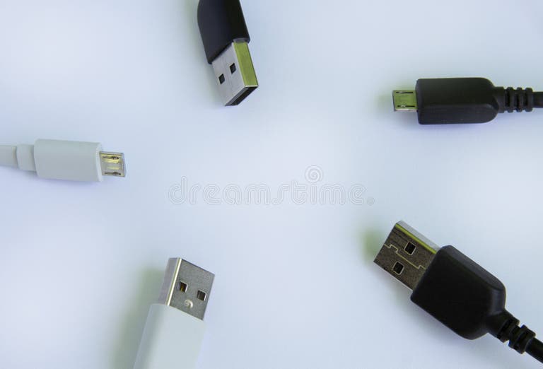 Universal USB Cable in White and Black for Mobile Phones. for ...
