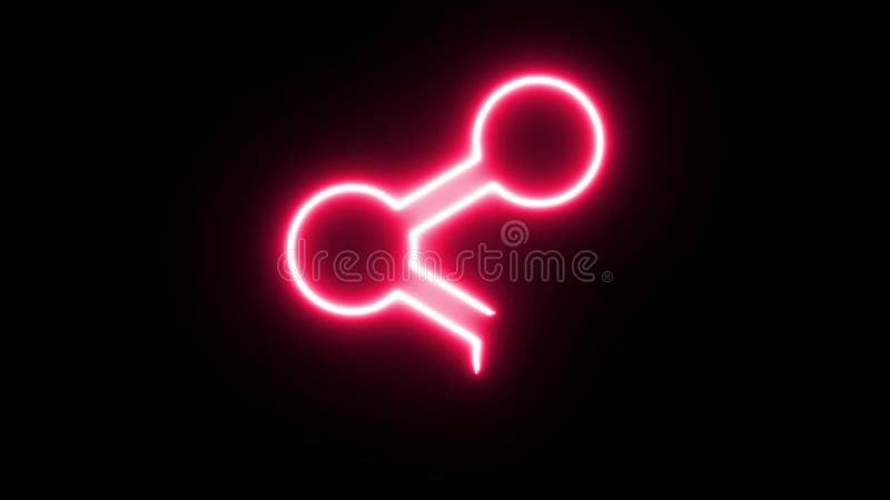 Universal Web Icon with Red Neon Effects Stock Video - Video of ...