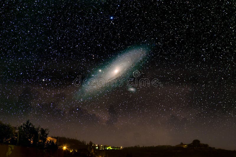 The Universe Above. the Andromeda Galaxy. Stock Photo - Image of secret ...