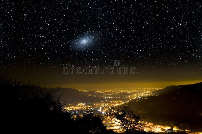 The Universe Above. the Andromeda Galaxy. Stock Photo - Image of secret ...