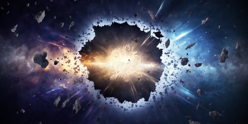 The Big Bang Explosion with AI Generated. Stock Illustration ...