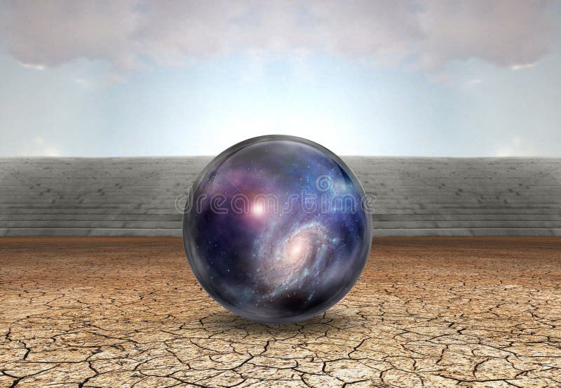 Universe in bubble stock illustration. Illustration of glow - 124165346