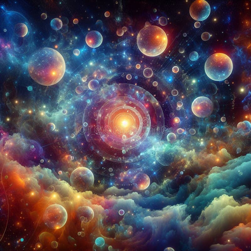 Universe cosmic harmony stock illustration. Illustration of circle ...