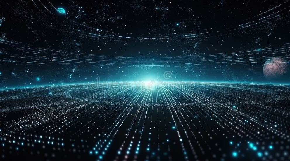 Universe is a Dot Matrix Intricated Fabric Background AI Generative ...