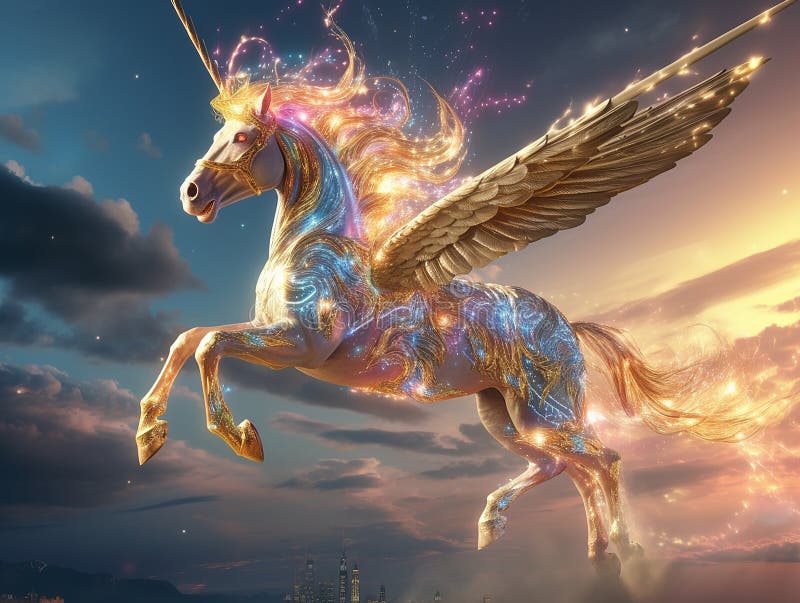A Universe Electric Colored Unicorn, Gold - Colored Equipment on the ...
