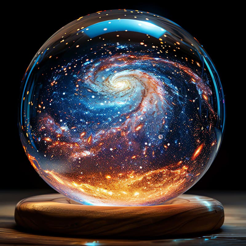 Universe in Glass Sphere, AI Generated Stock Illustration ...