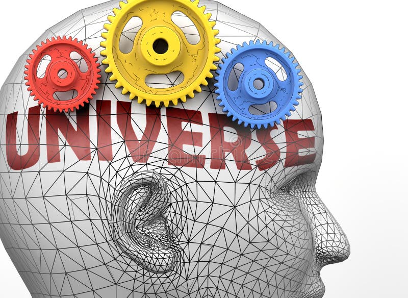 Universe and Human Mind - Pictured As Word Universe Inside a Head To ...