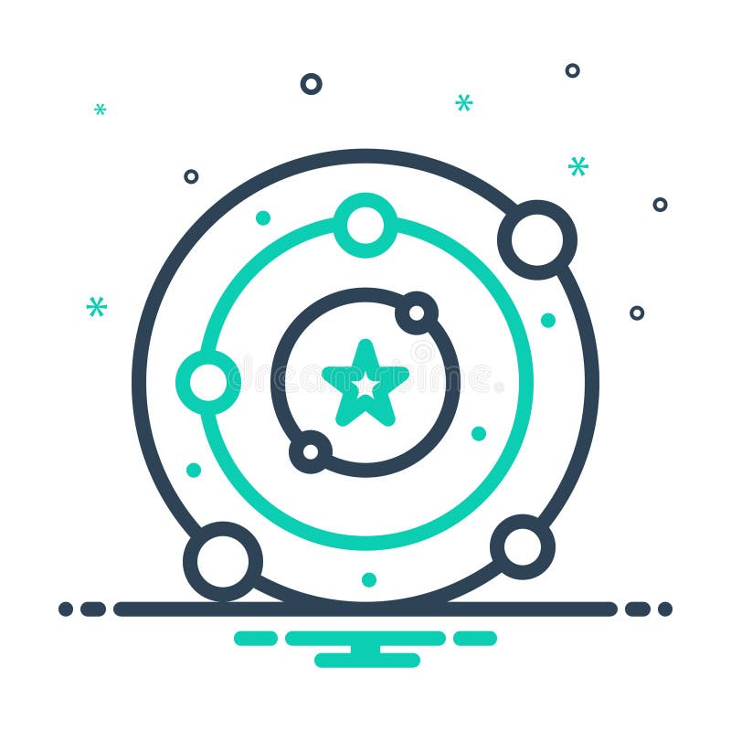 Mix Icon for Universe, Cosmos and Totality Stock Vector - Illustration ...