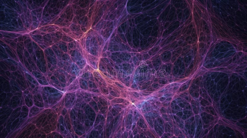 Universe Map Illustration of Matter Distribution in Space, Purple ...