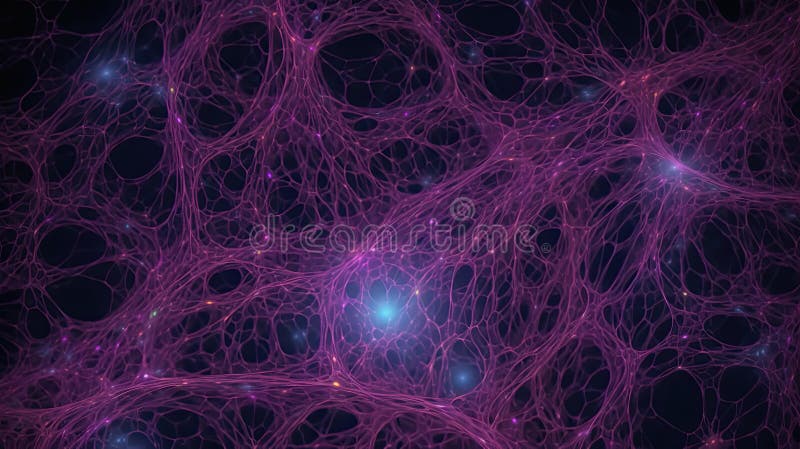 Universe Map Illustration of Matter Distribution in Space, Purple ...