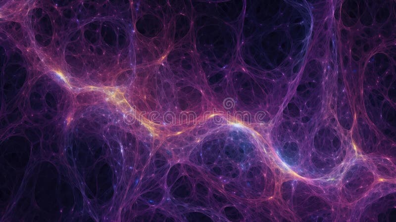 Universe Map Illustration of Matter Distribution in Space, Purple ...