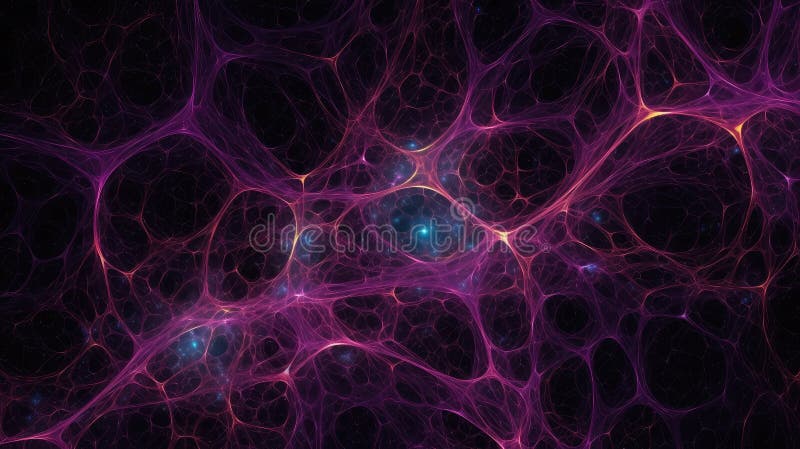 Universe Map Illustration of Matter Distribution in Space, Purple ...