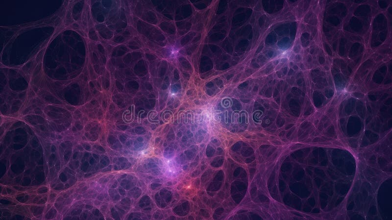 Universe Map Illustration of Matter Distribution in Space, Purple ...