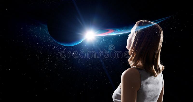 The Universe within . Mixed Media Stock Illustration - Illustration of ...