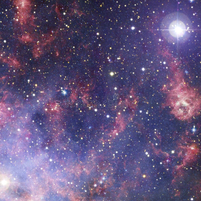 Universe Scene with Planets, Stars and Galaxies in Outer Space Stock ...