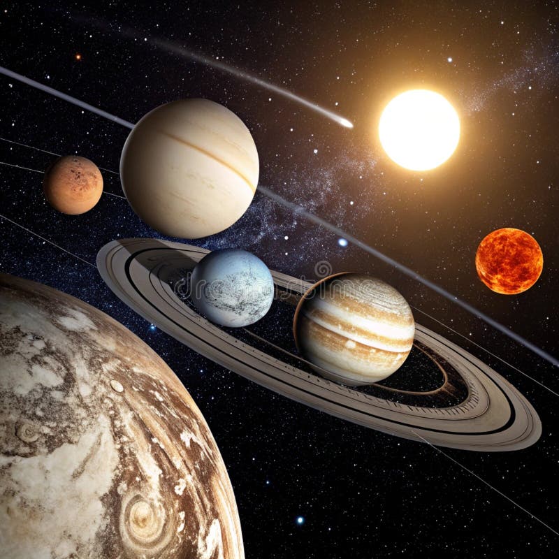 Universe Solar System Planets Stock Illustration - Illustration of ...