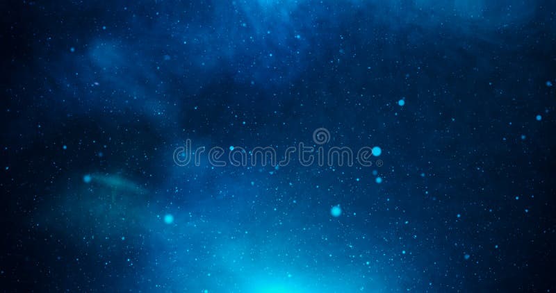 Universe with Stars and Deep Blue Light Stock Image - Image of ...