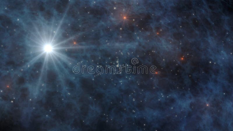 Universe with Stars and Galaxies in Outer Space 3D Rendering Stock ...