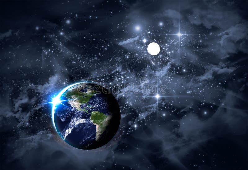 Planet and Starscape stock illustration. Illustration of image - 89561572