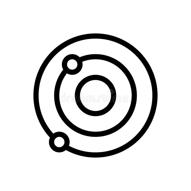 Universe Vector Thin Line Icon Stock Vector - Illustration of science ...