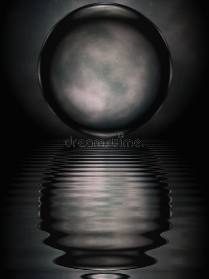 Cosmic water reflection stock illustration. Illustration of screenshot ...
