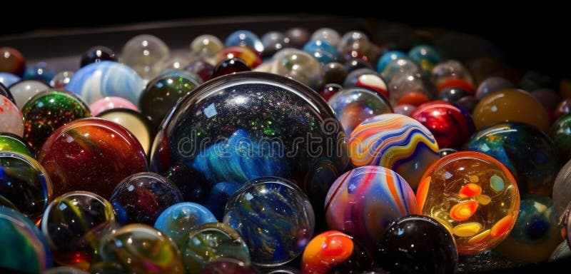 Universes Inside in a Placer of Balls Stock Illustration - Illustration ...