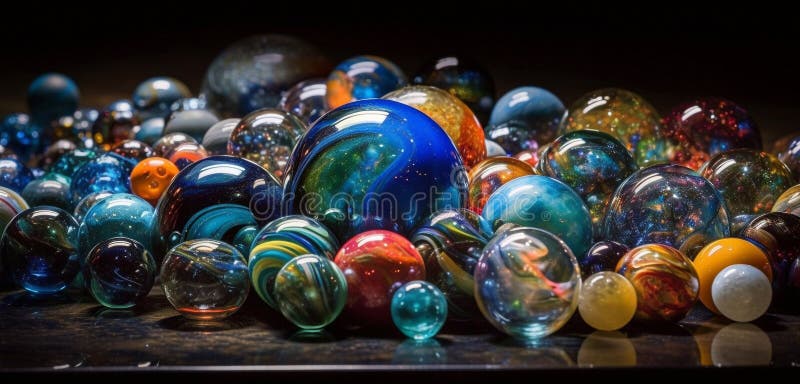Universes Inside in a Placer of Balls Stock Illustration - Illustration ...