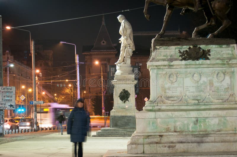 Universitate Square Statues Editorial Stock Photo - Image of station ...
