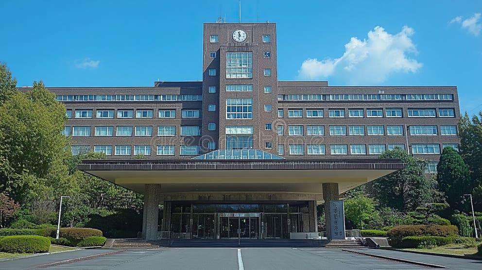 University Administration Building, Modern Japanese Architecture Stock ...
