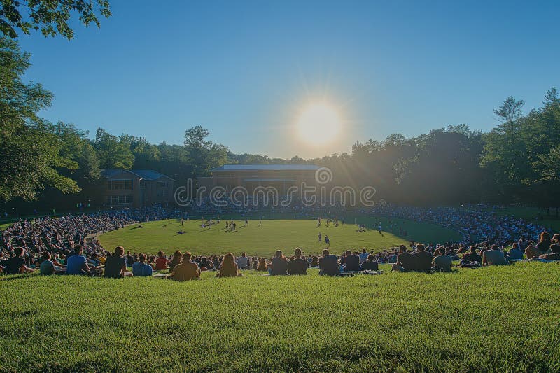 A University Amphitheater Filled with Students, Academic and Lively ...