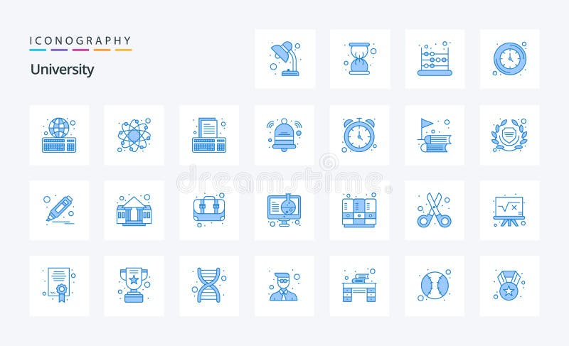 25 University Blue Icon Pack. Vector Icons Illustration Stock Vector ...