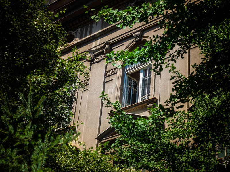 University Building - Classroom Window Stock Photo - Image of retro ...