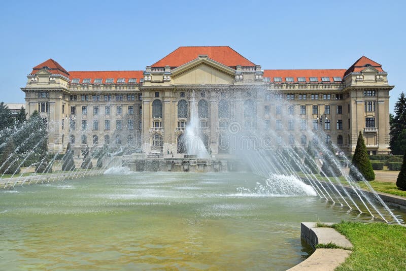 University Building, Debrecen Stock Image - Image of fountain, medical ...