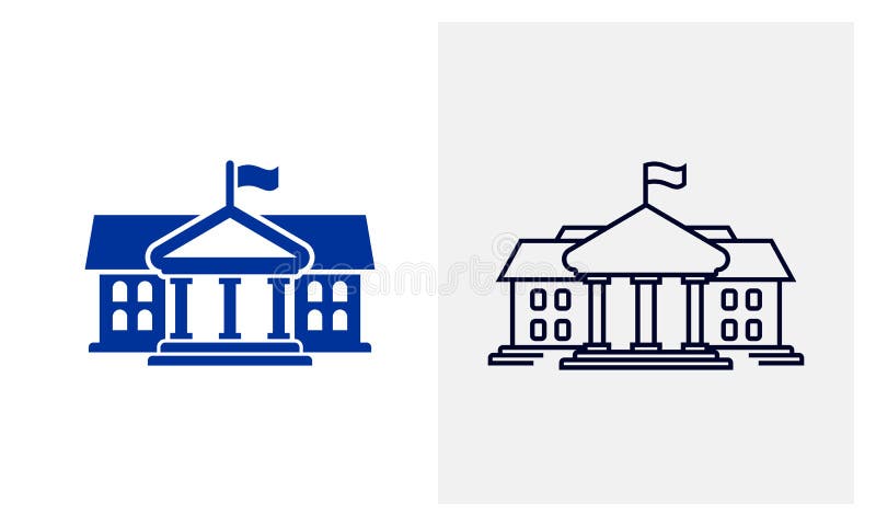 University Building Icon Logo Vector Template, Education Icon Concepts ...