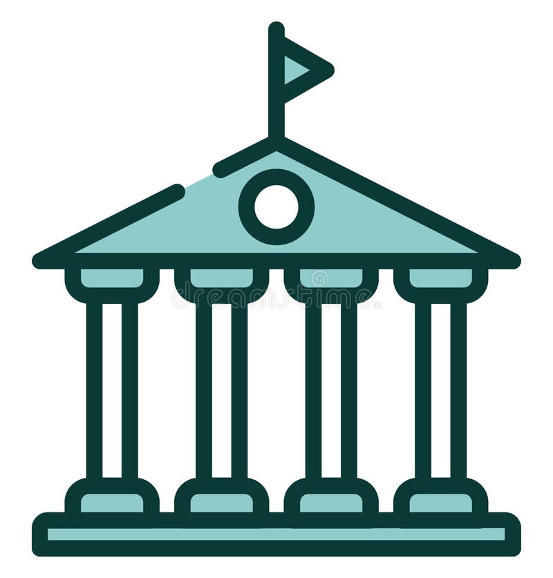 University building, icon stock vector. Illustration of vector - 259397455