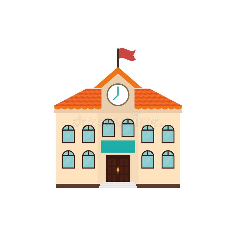 University building symbol stock illustration. Illustration of college ...