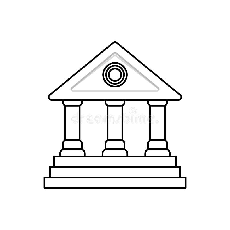 University building symbol stock illustration. Illustration of ...